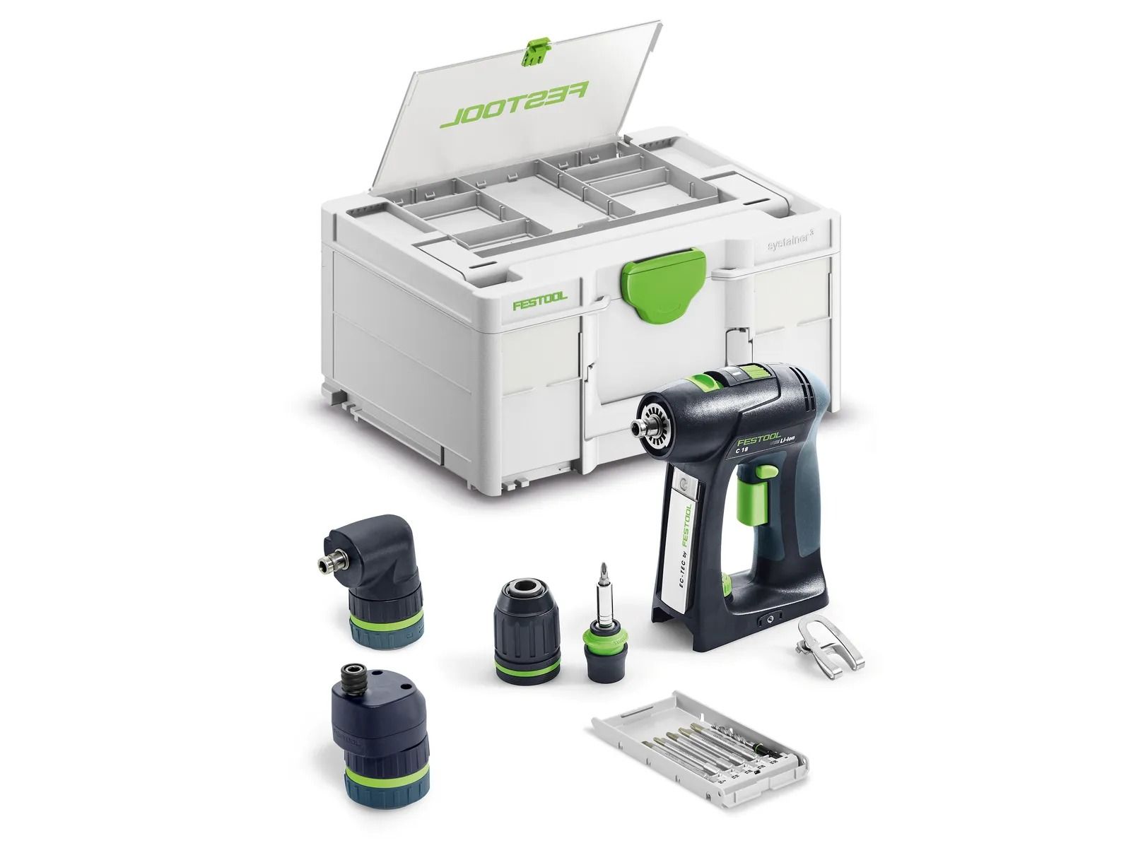 Дрель-шуруповёрт аккумуляторная Festool C 18 Basic-Set, 18 В, 45 Нм, без АКБ и ЗУ, в Systainer³