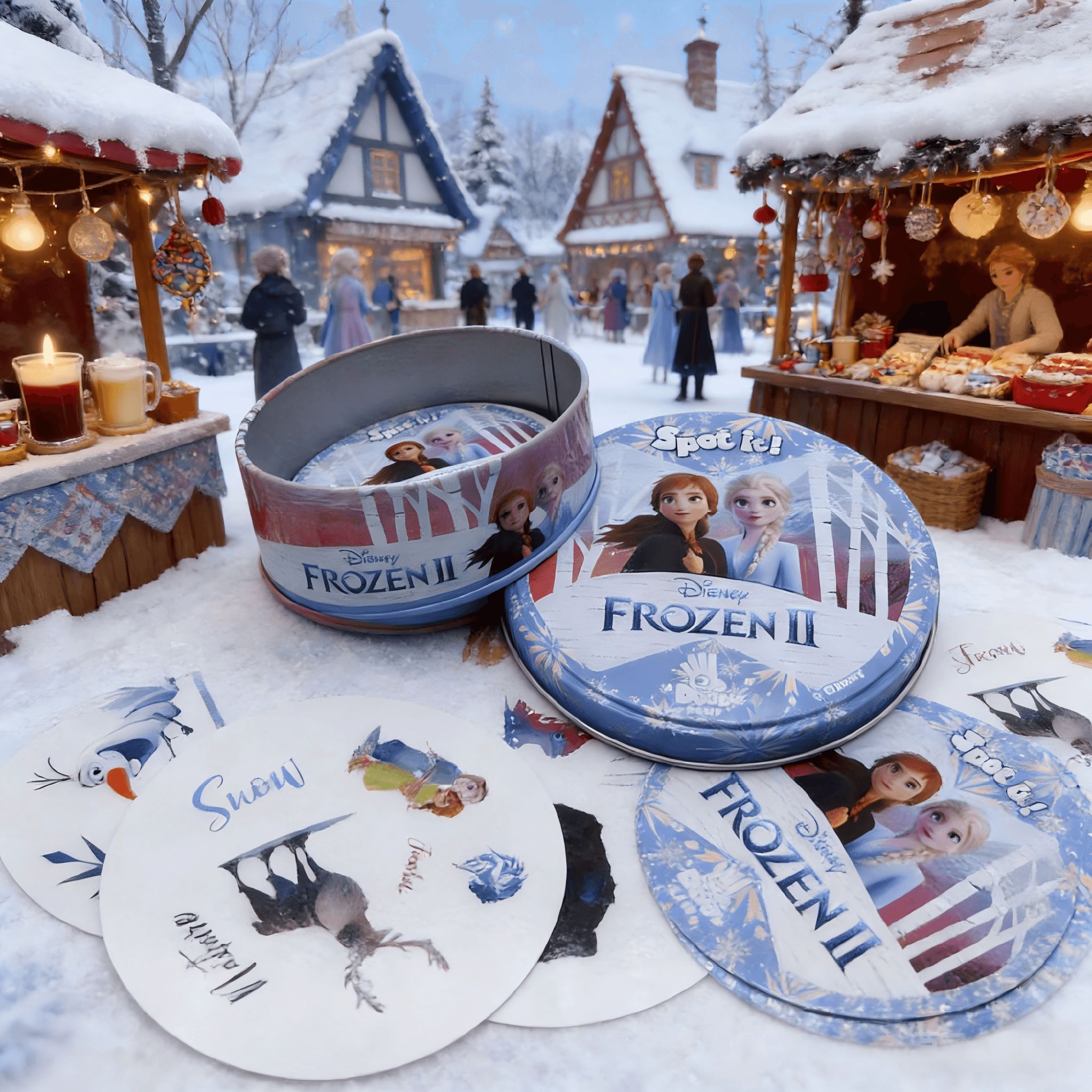 Настольная игра Spot It! / Доббл Холодное Сердце 2 Frozen II, карточная игра на внимательность для детей и всей семьи, подарок на Новый год, Рождество, день рождения настольная карточная игра на внимательность семейный подарок на праздники