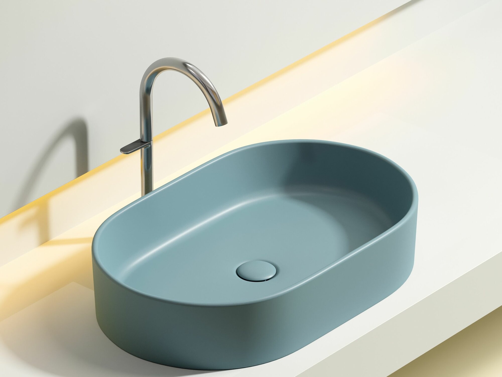 Мебельная раковина Ceramicanova Element 60 CN6048MLG зелёный матовый