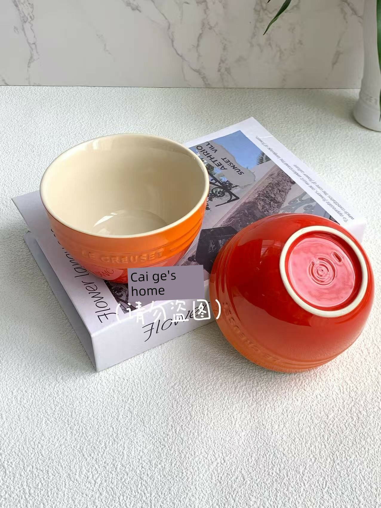 Чугунная эмалированная чаша Le Creuset, 250 мл, 10,5 см, цвет Оранжевый пламя