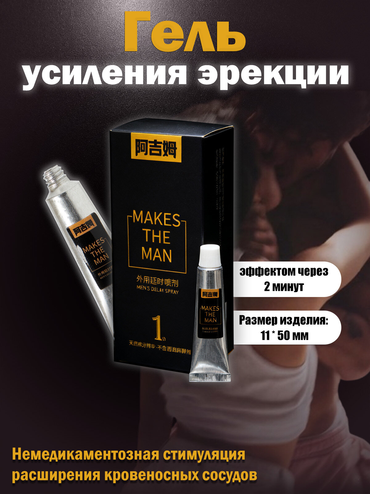 Sunday Shop Возбуждающее средство, Гель, 2 мл