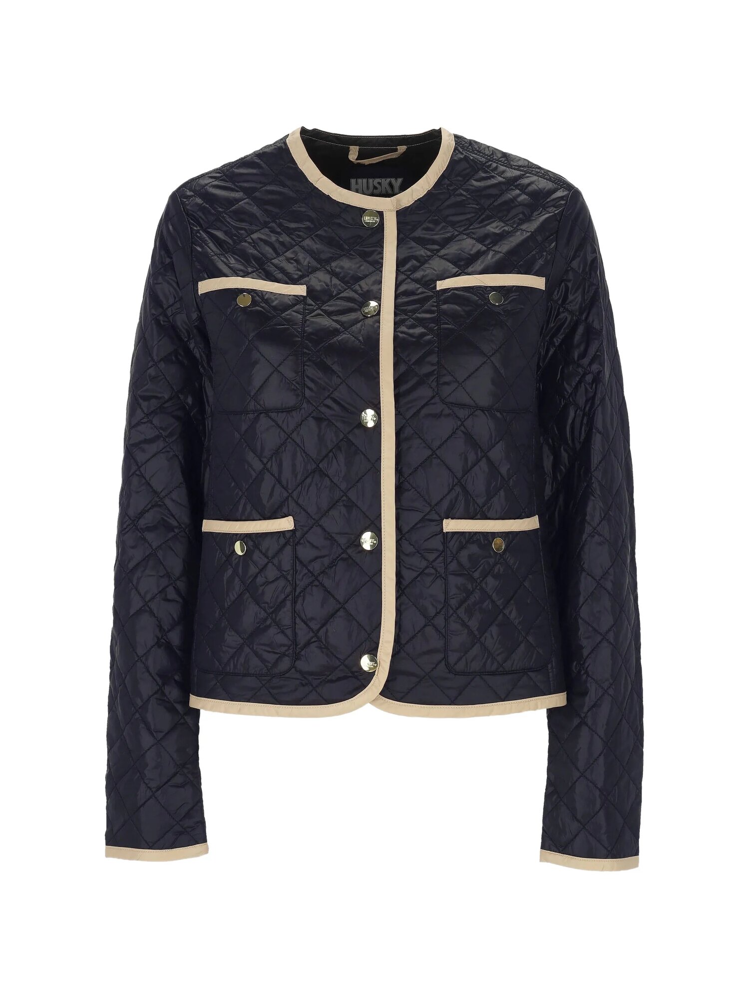 Куртка Quilted contrast-trim jacket