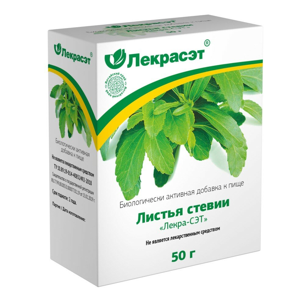 Стевия листья 50 гр лекра-сэт