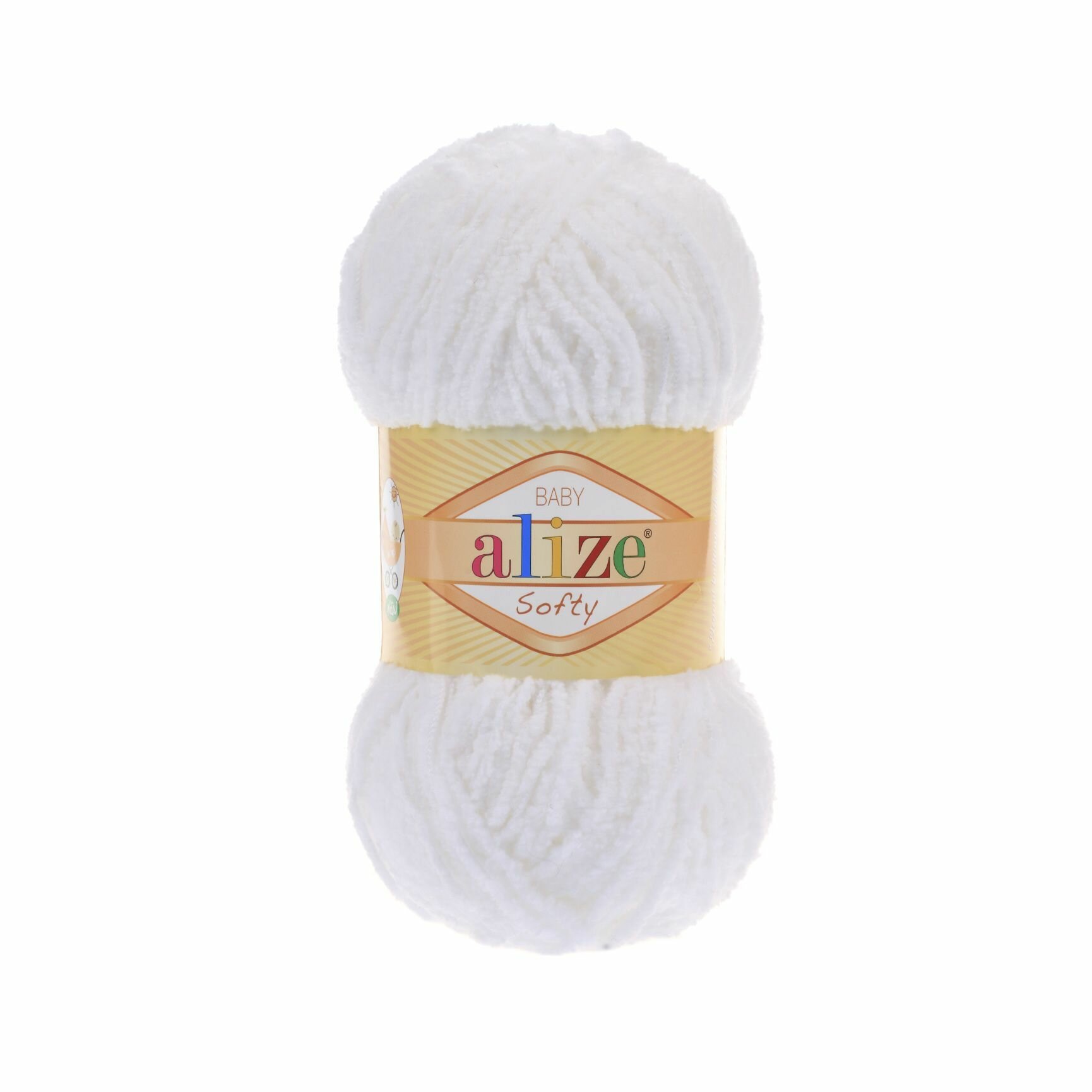 Softy baby Alize Софти беби упаковка 5 мотков 115м. 5x50 гр цвет 55 белый