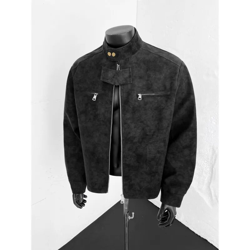 Черная куртка из искусственной кожи oversize