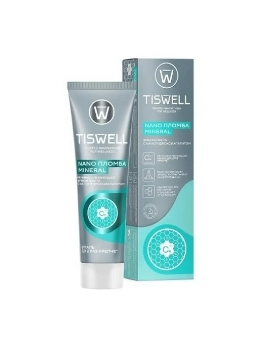 Зубная паста Tiswell реминерализующая с наногидроксиапатитом