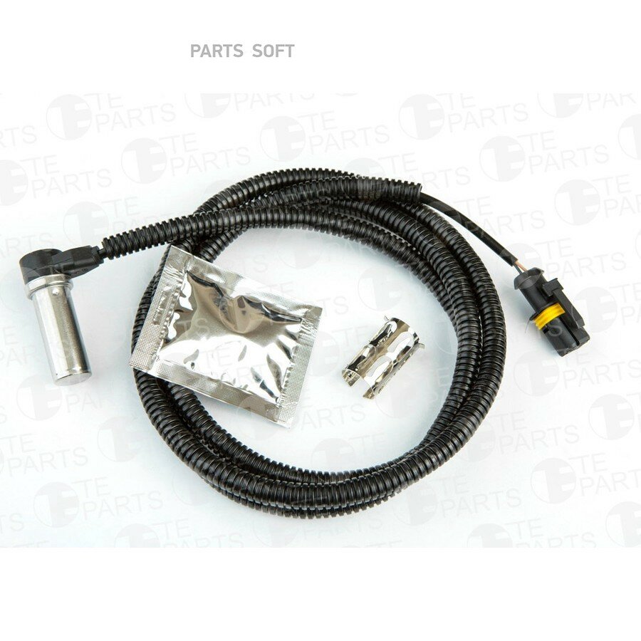 TE PARTS 10306176 Датчик ABS (передний правый, угловой, длина кабеля = 1500мм) Комплект втулка и смазка