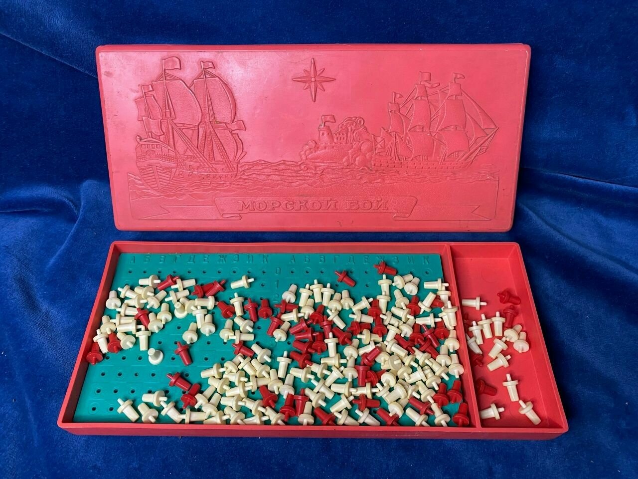 Винтажная настольная игра Морской бой, СССР