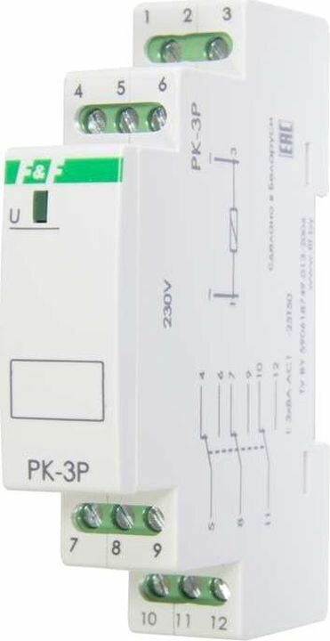 F&F реле промежуточное PK-3P/Un220V EA06.001.023