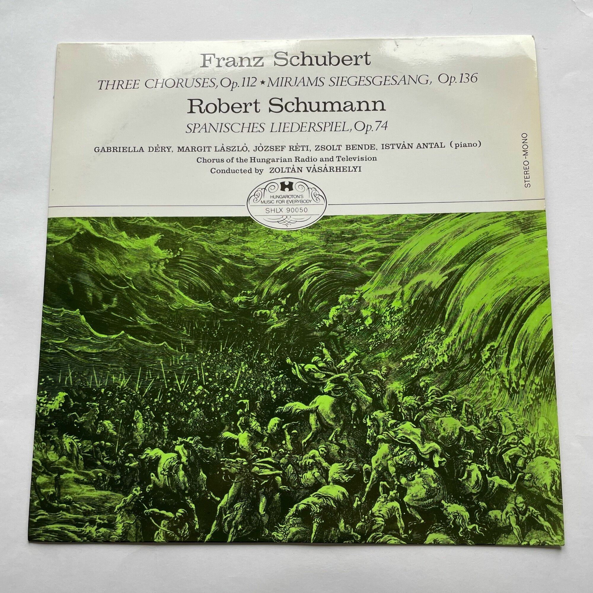Винтажная виниловая пластинка LP Franz Schubert Шуберт, Robert Schumann Шуман, Spanisches Liederspiel Op. 74 (Венгрия)