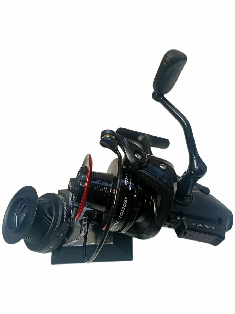 Катушка рыболовная MIFINE BUNSEN 7000B; 6+1подшипник, (с двойным фрикционом; запас. пласт. шпуля), для спиннинга, для карповой ловли, для фидерной ловли
