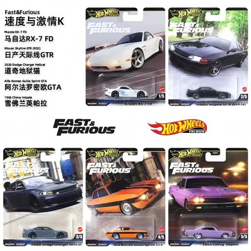 Hot Wheels FAST & FURIOUS модель автомобиля 1:64 Черный, HNW46-N 5 — фото 1