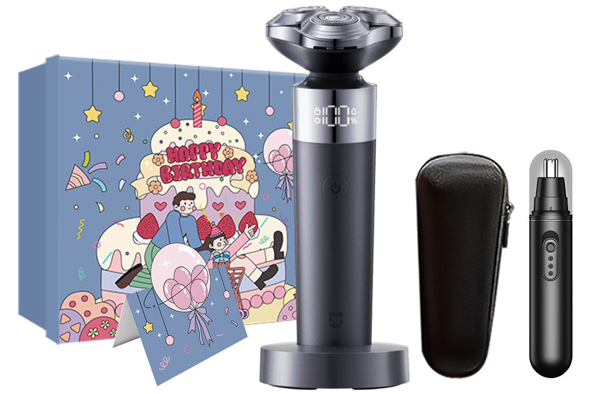 Электробритва роторная мужская Xiaomi S302, S302 Birthday Grooming Box