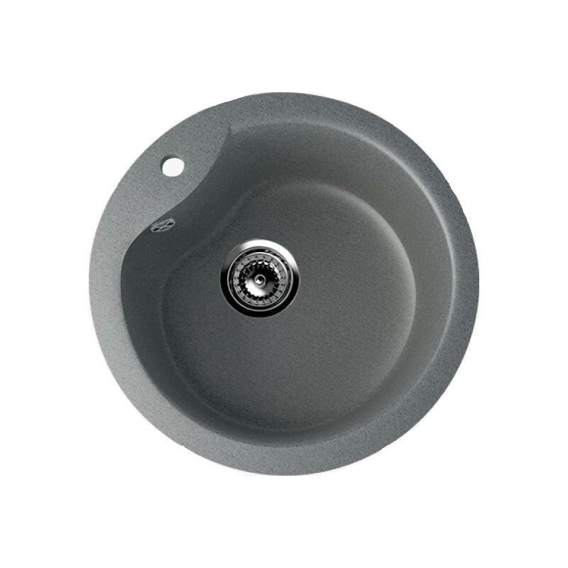 Мойка для кухни Ulgran Classic 48х48 U-102-309 темно-серая, 1 чаша, искусственный мрамор