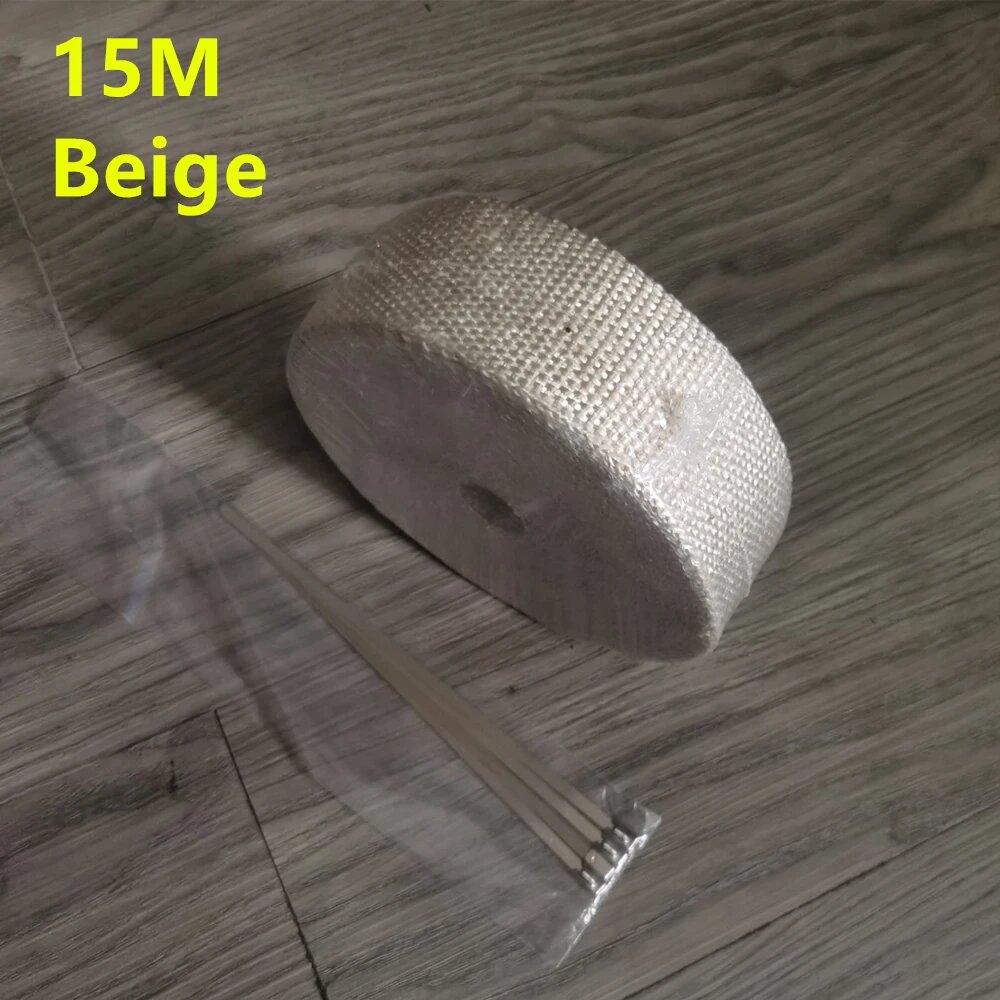 Винтажный мотоцикл 5 см * 5/10/15 м, коллектор выхлопной трубы мотоцикла, термообертка, 15M beige
