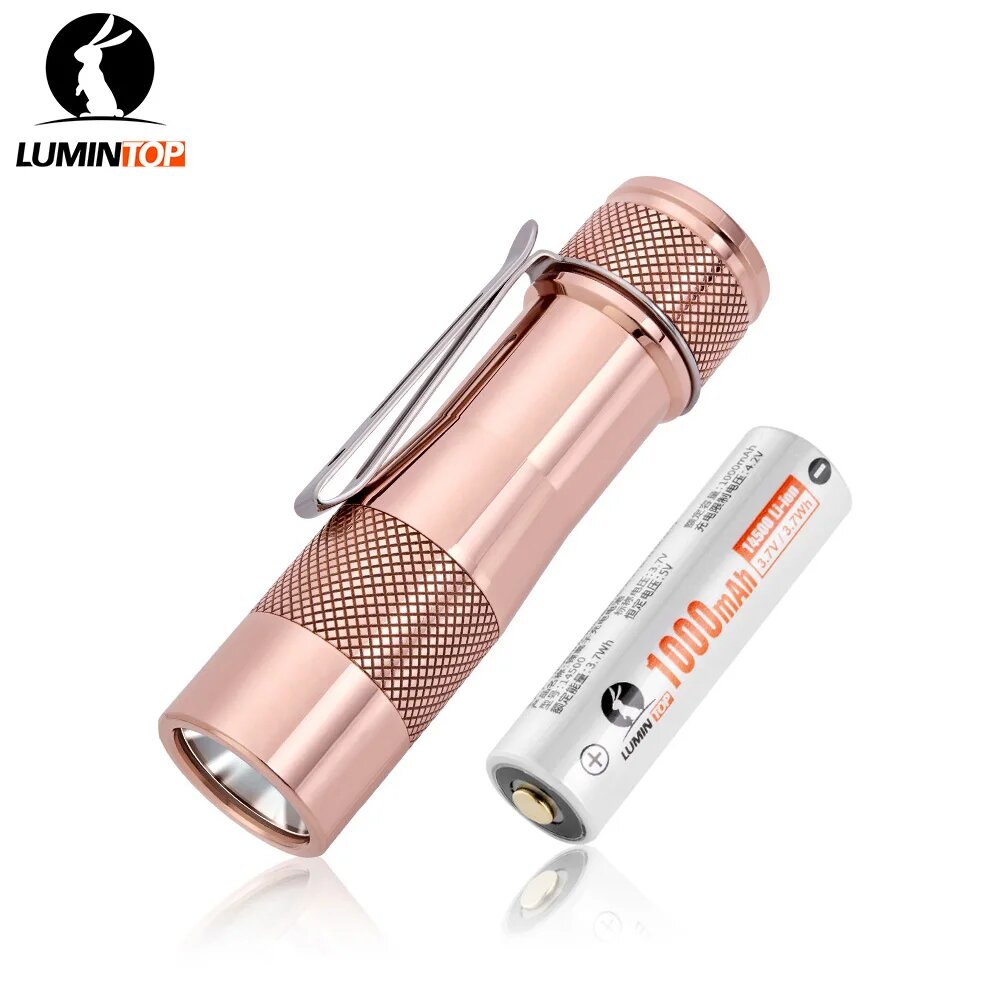 Lumintop FW1AA 14500 фонарик 800 люмен нейтральный белый свет Copper