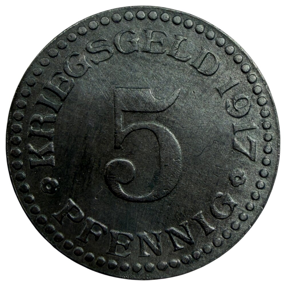 Германия, Германская империя, Кассель 5 пфеннигов 1917 г.