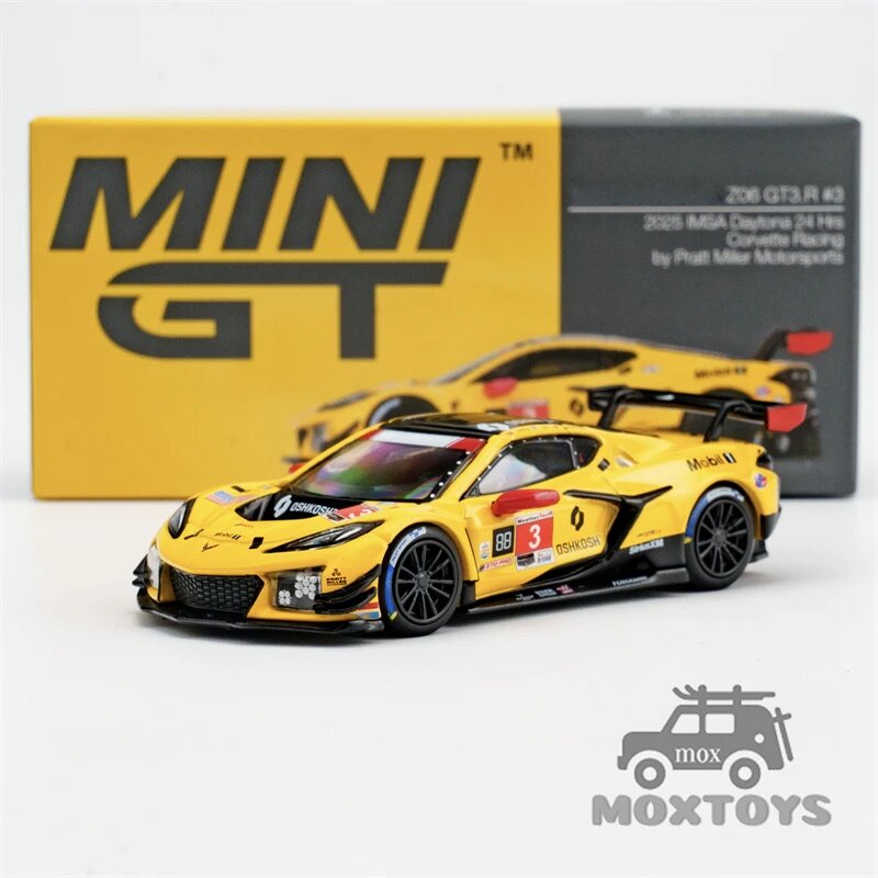 MINI GT 1:64 Kaido House x Mini GT модель авто Желтый, 1168 Z06 GT3 Box