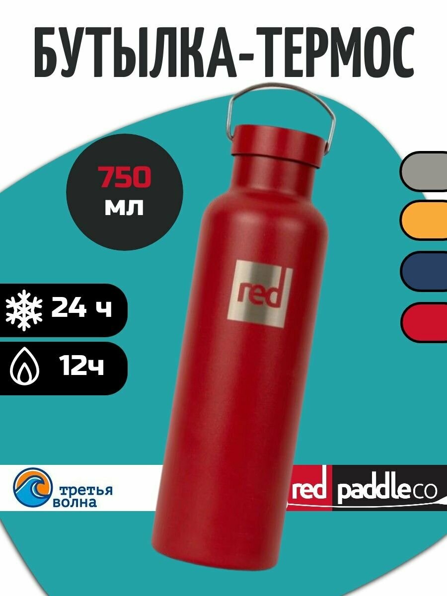 Бутылка термос из нержавеющей стали RED ORIGINAL Drinks Bottle 750мл красная