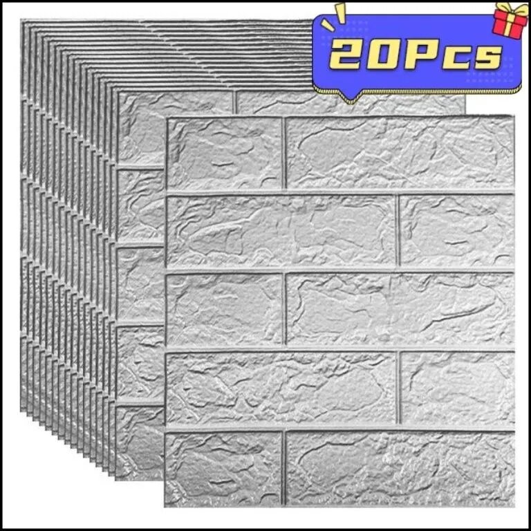 20 светло-серая кирпичная стена, самоклеящаяся доска 35x38,5 см, толщина 3,5 мм/ ПВХ-доска должна быть очищена