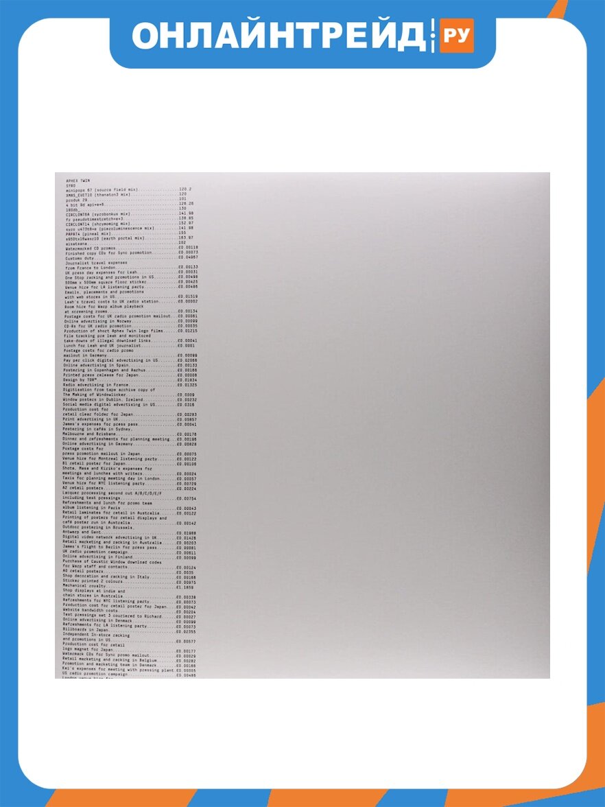 Виниловая пластинка Warp Records APHEX TWIN - Syro (3LP)