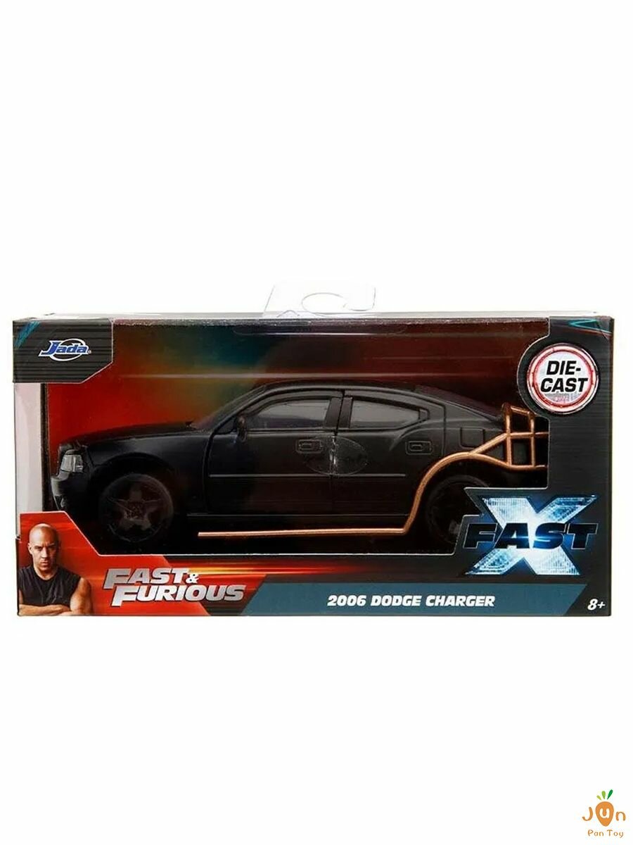 Jada Fast & Furious Fast X 2006 Dodge Charger / Игрушечный автомобиль Изворачиваться Зарядное устройство 2006 года выпуска из серии Форсаж предназначенный для детей в возрасте от 8 лет