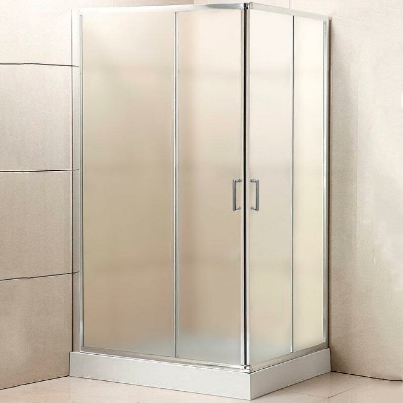 Душевой уголок BelBagno Uno 100х90 UNO-195-AH-2-100 90-P-Cr профиль Хром стекло рифленое