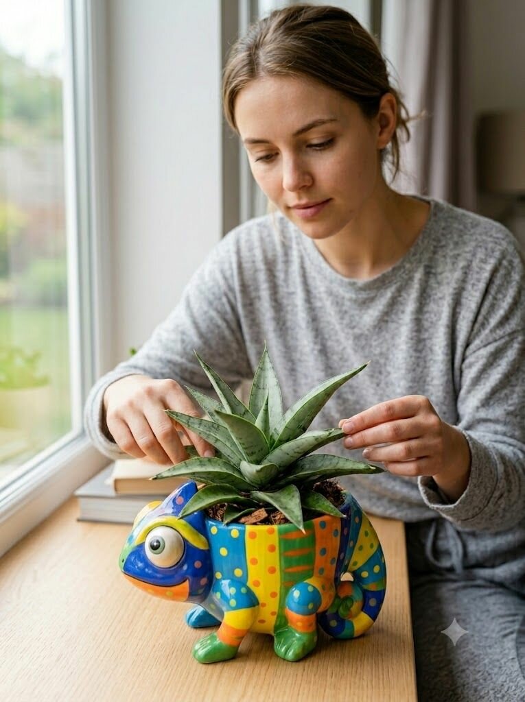 Сансевиерия Сильвер Кроун (Sansevieria Silver Crown) D6см, комнатное растение