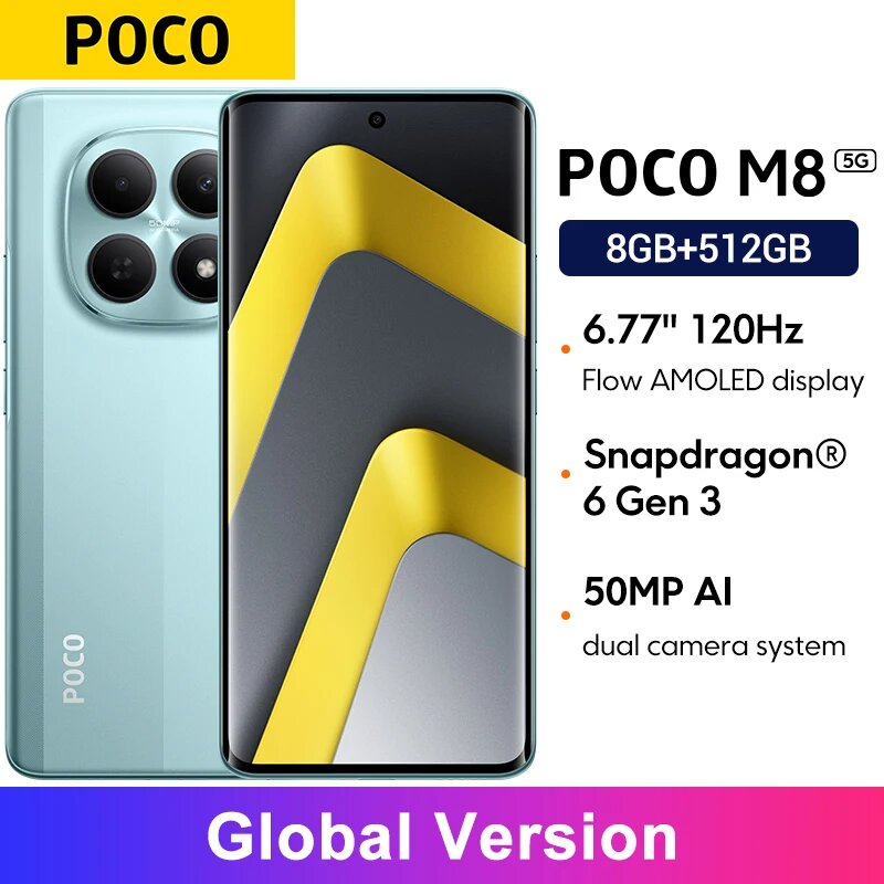 Смартфон Poco M8, 8/512ГБ, global
