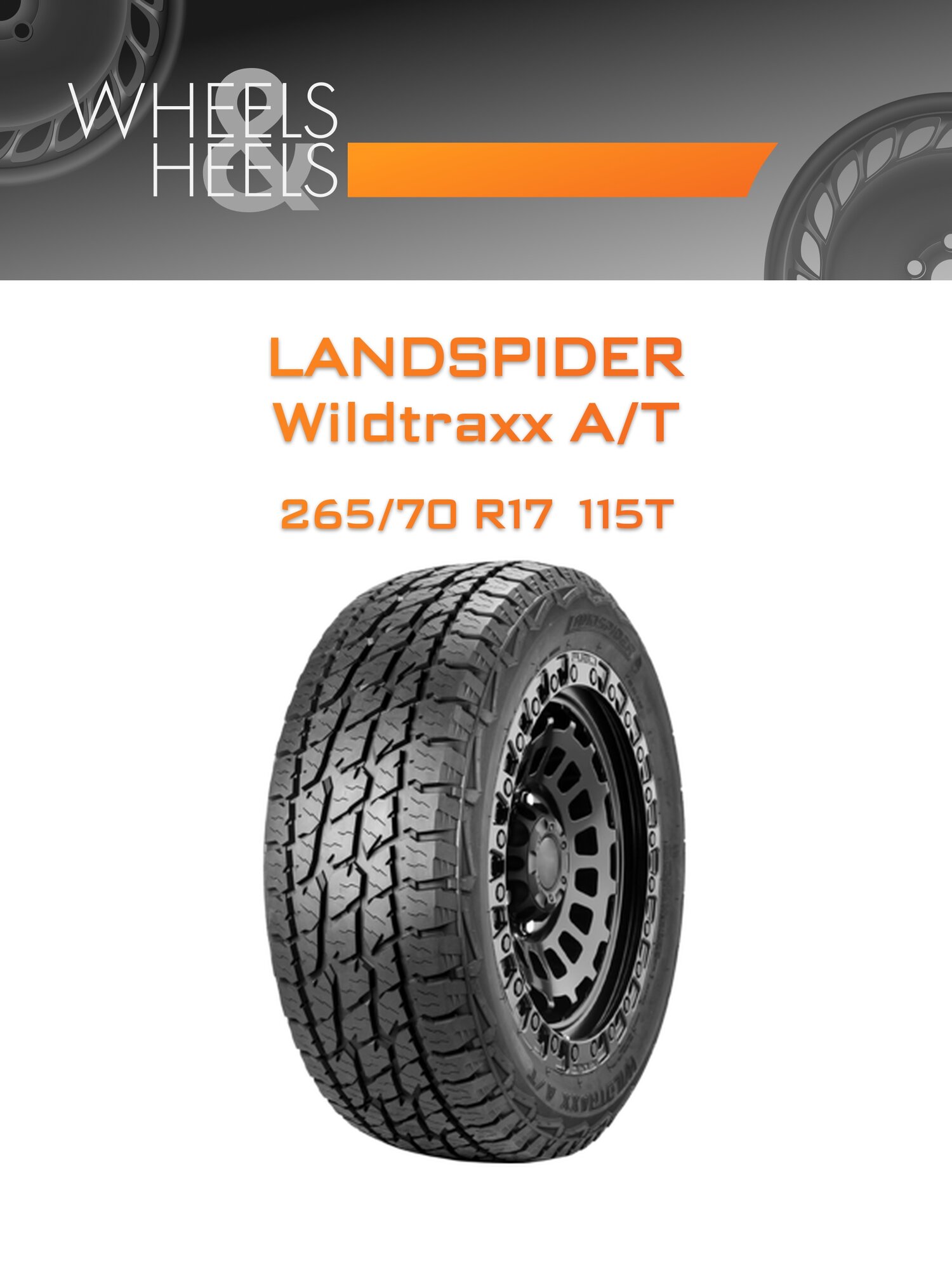Шина автомобильная Landspider Wildtraxx A/T AT 265/70 R17 115T SUMMER, летняя, универсальная