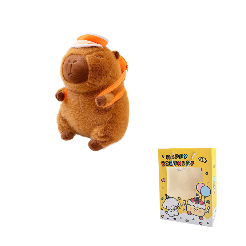 Плюшевая игрушка унисекс MENGMENGBUNNY Capybara, Basketball Backpack Capybara, 26CM EU
