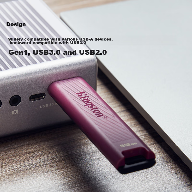 Kingston 512GB USB3.2 Type-A SSD флеш-накопитель DTMAXA 1000 МБ/с чтение 900 МБ/с запись для учебы и офиса Ёмкость：512