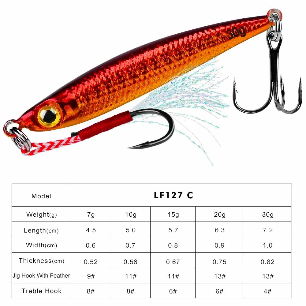 PRO BEROS LF127C Приманка для джиггинга 30G, 7.2CM, ColorC