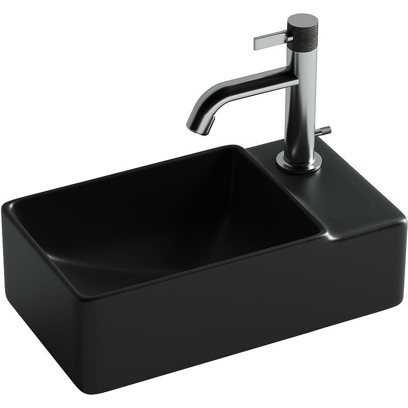 Раковина Ceramicanova Element 40 CN5045MB Черная матовая, санфарфор, подвесная