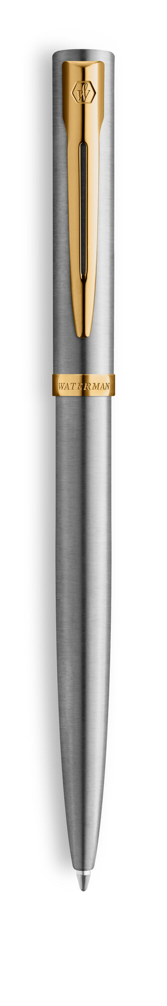 Ручка шариковая Waterman "Impression Stainless Steel GT" синяя, 1,0мм, подарочная упаковка 2225495