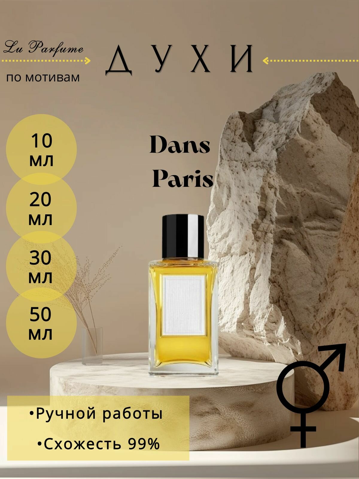 Духи ручной работы по мотивам 'Dans Paris', для мужчин и женщин