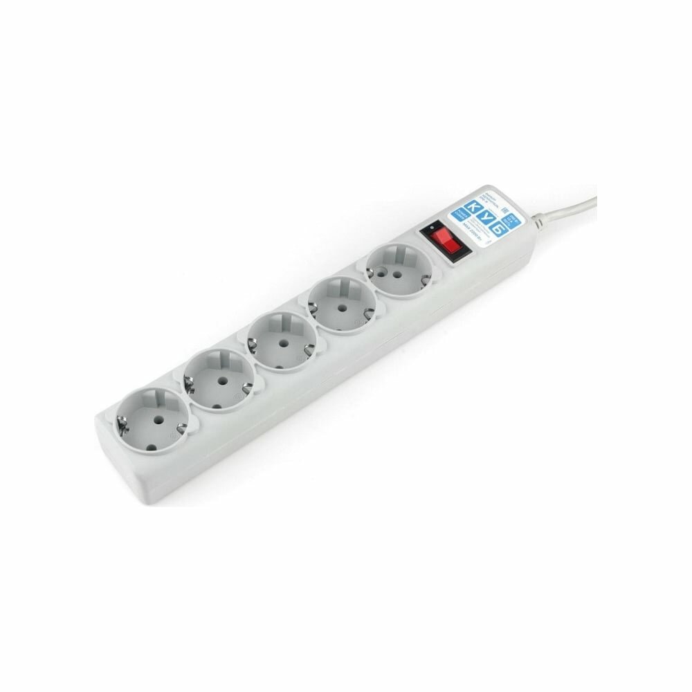 Фильтр-удлинитель B 5м 5роз. серый Power Cube SPG-B-15 — фото 1