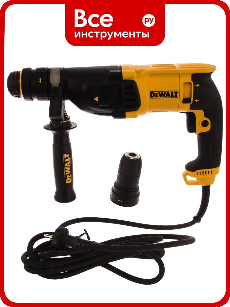 Перфоратор DeWALT D25134K, SDS-plus, 800Вт, 2.8Дж, 1500об/мин, 5540уд/мин