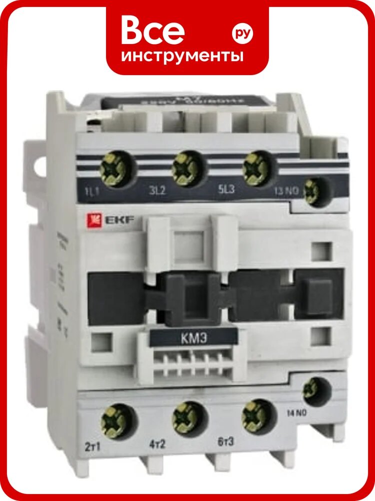 Контактор EKF, малогабаритный, КМЭ, 65А, 110В, NO+NC ctr-s-65-110