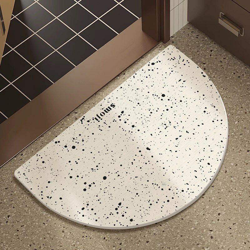 Непромокаемый коврик для ванной с узором Koll, 50x80см, полукруглая форма для дома