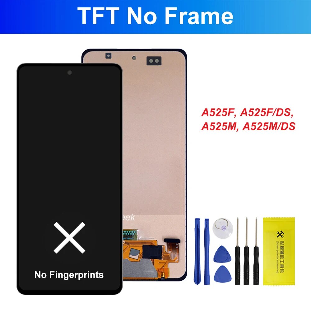 A52 A525F A525F/DS AMOLED-экран с рамкой для Samsung Galaxy A52 ЖК-дисплей с сенсорным экраном, цифровая замена