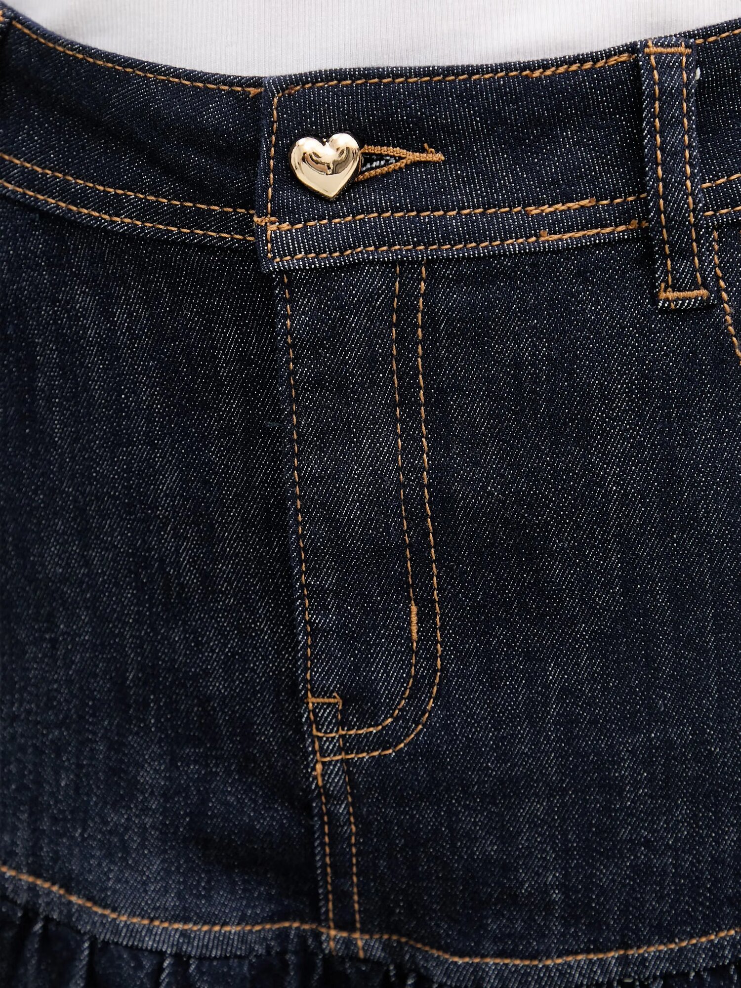 Юбка GAUDI Ruffled denim mini skirt, размер 26 — фото 1