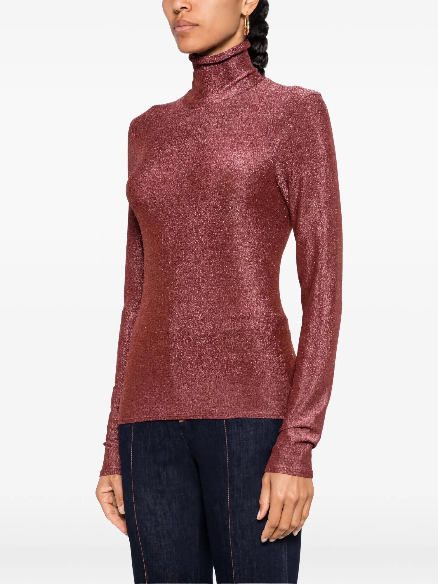 Футболка Forte Forte Lurex T-shirt, размер 42, красный — фото 1