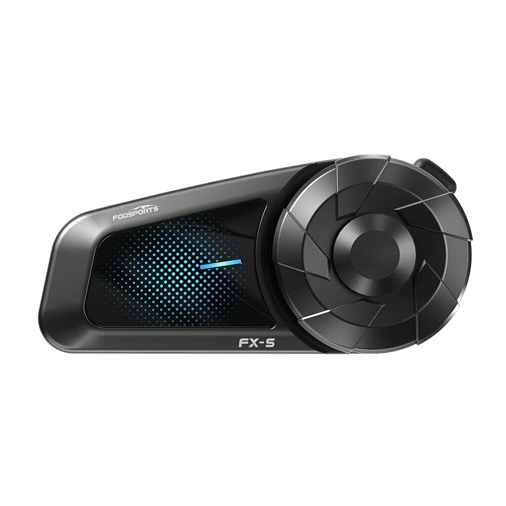 Fodsports FX-S Переговорное устройство для мотоциклетного шлема, Bluetooth 5,4 Шлемы Гарнитуры Black