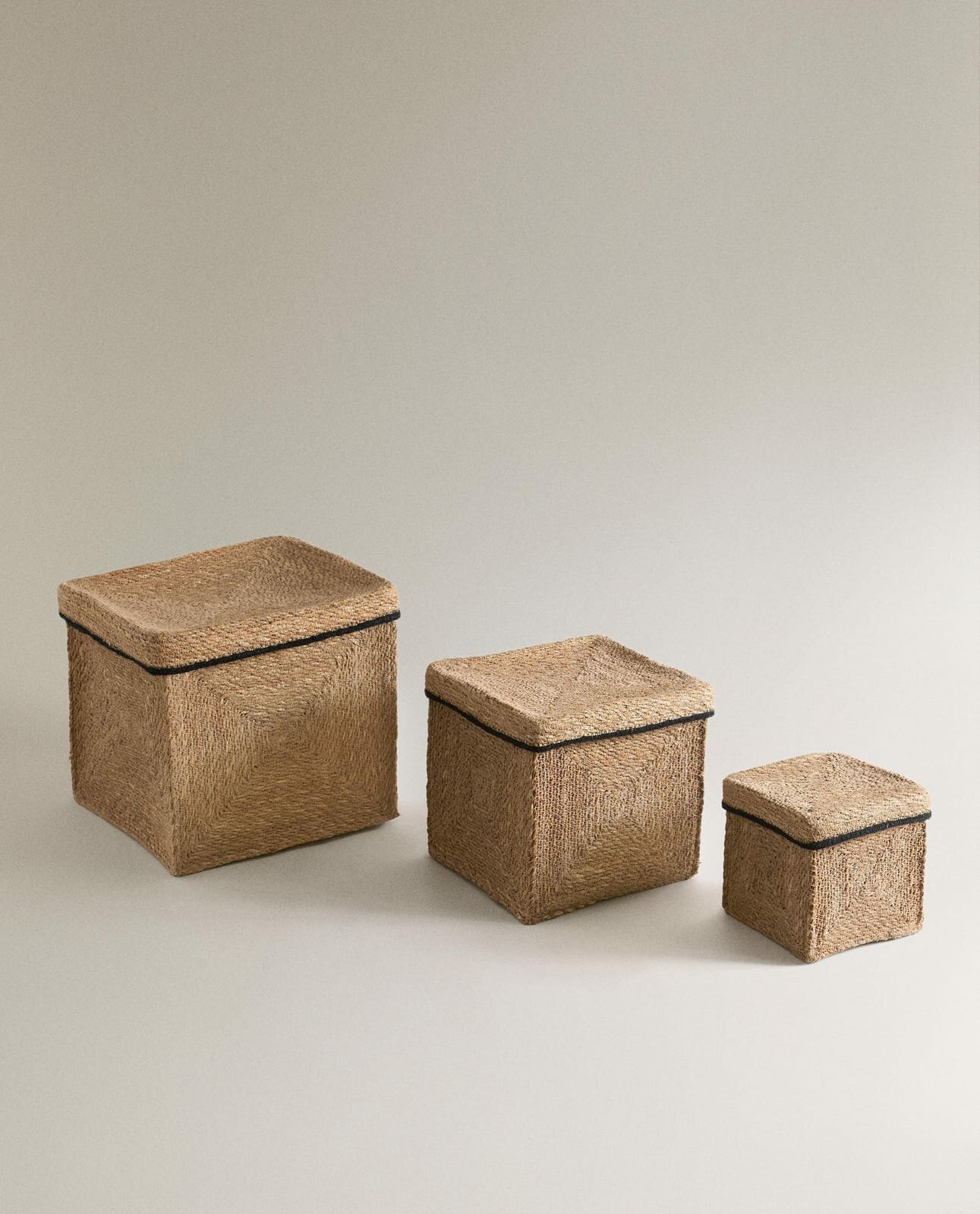 Корзина для хранения ZARA HOME квадратная, светло-бежевый, 33 x 33 x 33 см 3346/049/052-4