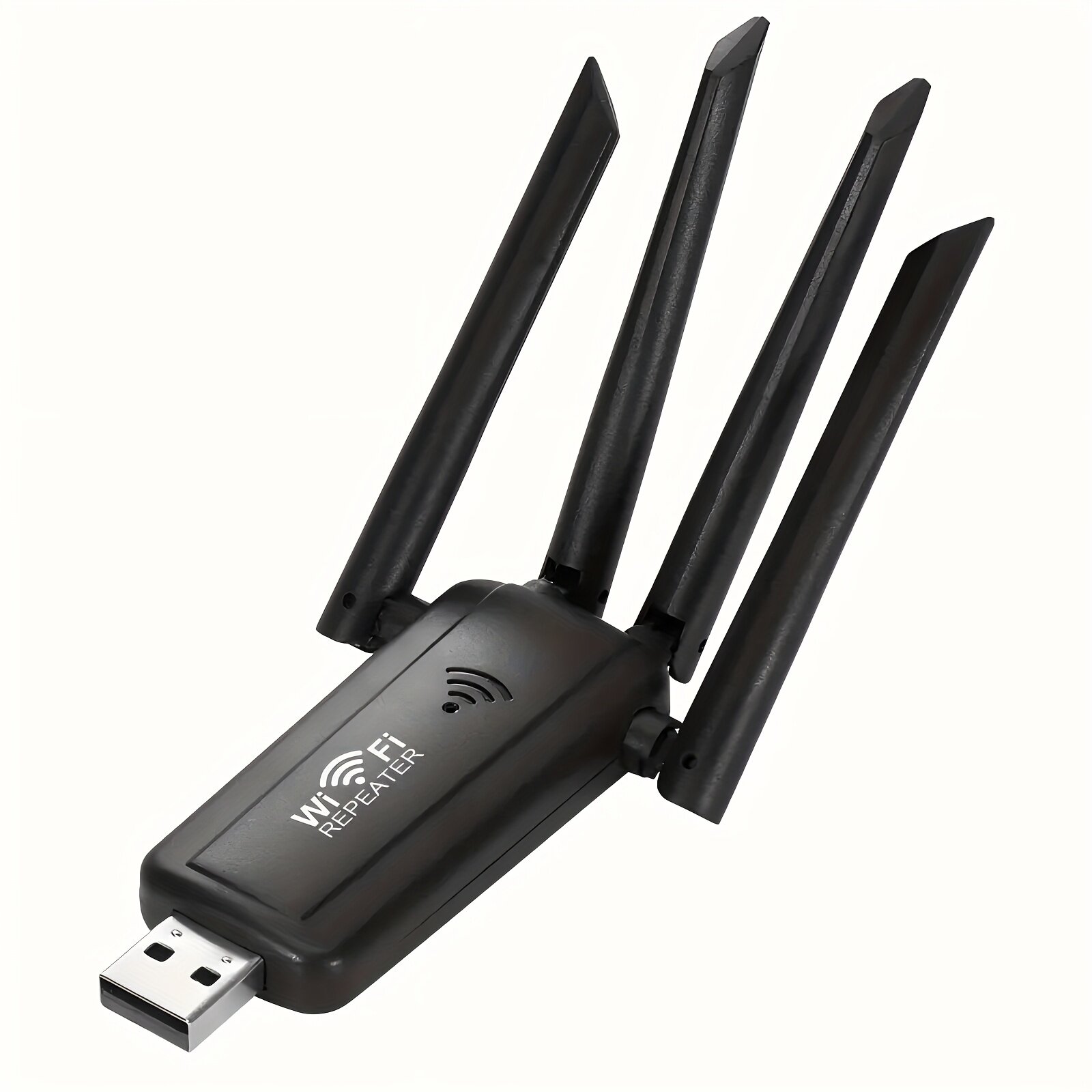 Усилитель WiFi сигнала, 2.4 ГГц, 4 антенны, черный