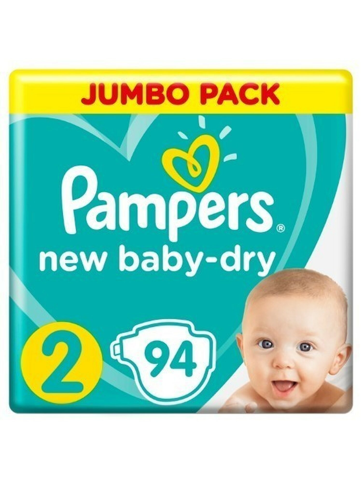 PAMPERS подгузники NEW BABY-DRY размер 2 N94 — Подгузники детские одноразовые - 94 шт. в уп.