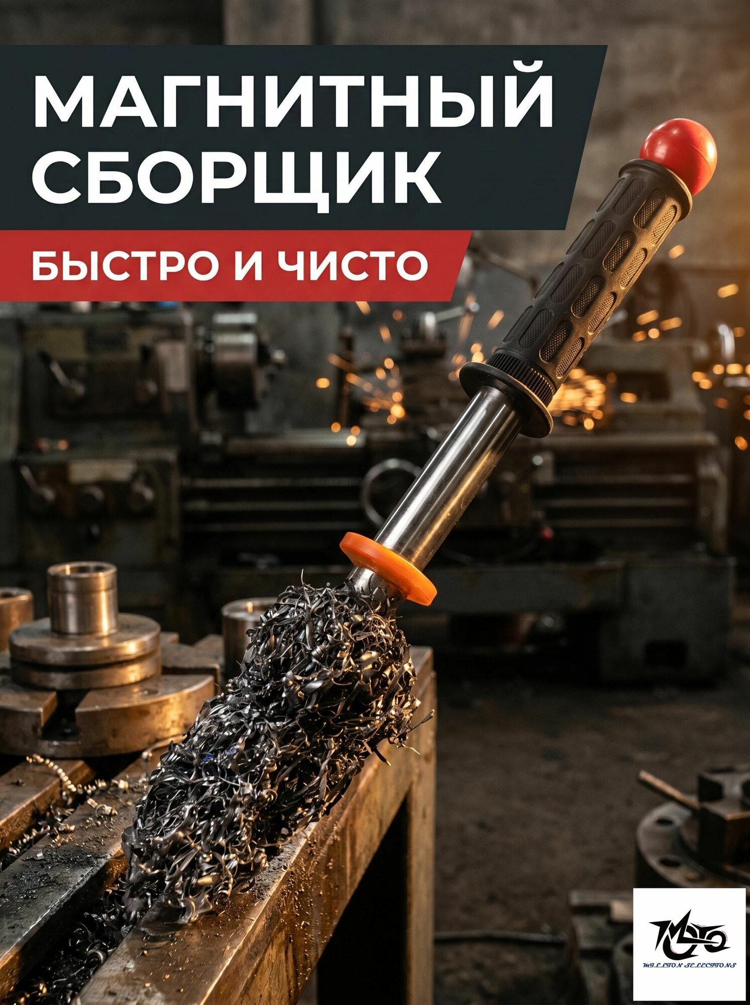 Магнитный сборщик стружки, ручка для мастерских металлических 38 см магнитная ручка 38 см для мастерской для металлической стружки