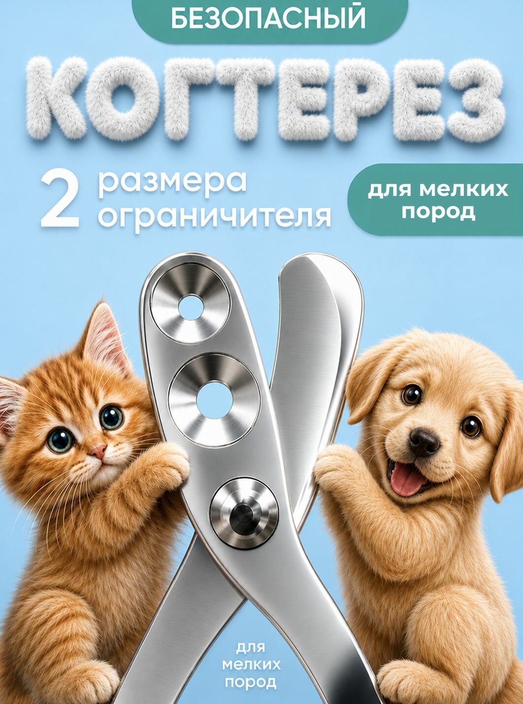 Когтерезка для кошек с ограничителем из нержавеющей стали безопасные ножницы для стрижки когтей
