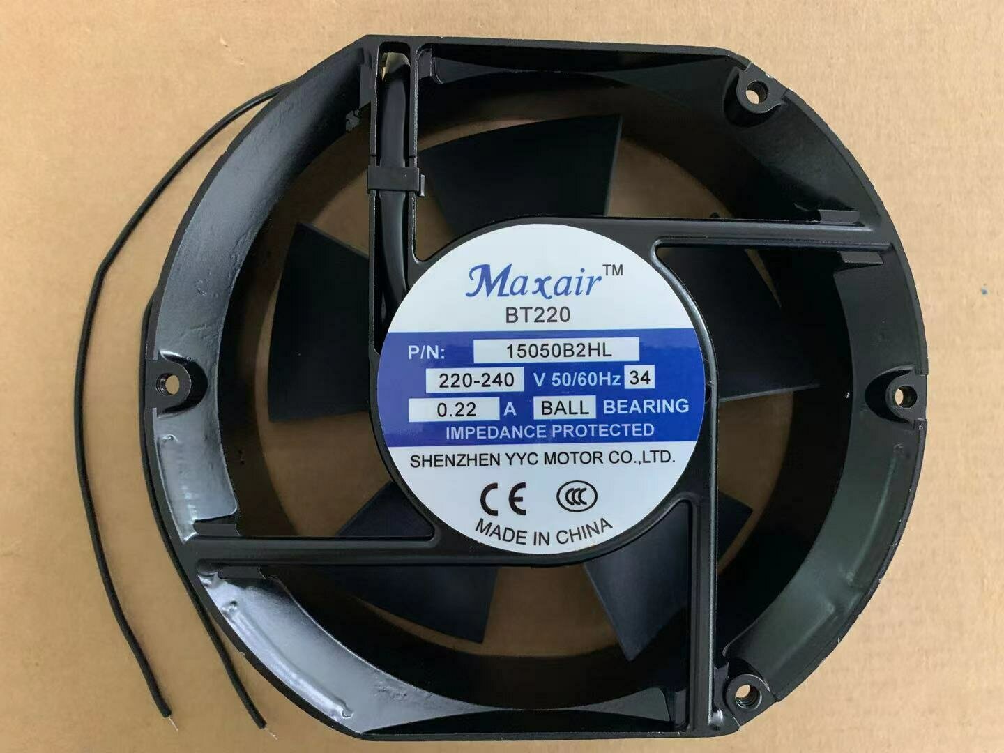 Maxair BT220 15050B2HL AC220V 34W 0.22A Сферический вентилятор переменного тока -